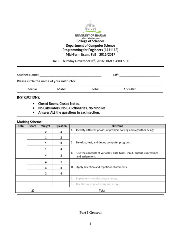 Midterm Exam - Solution | PDF | Namespace | Software Engineering Midterm Exam - Solution | PDF | Namespace | Software Engineering