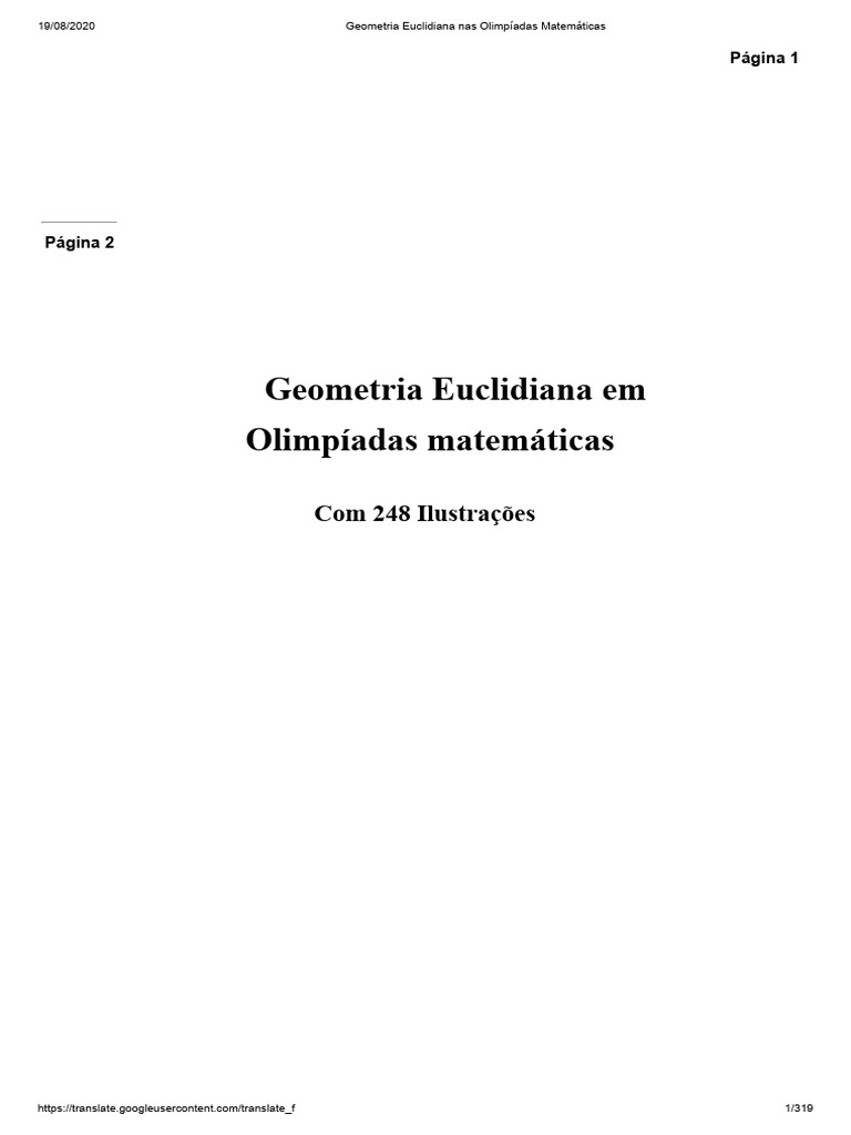 Euclidean Geometry in Mathematical Olympiads. (Traduzido) (Evan Chen) | PDF | Triângulo | Círculo