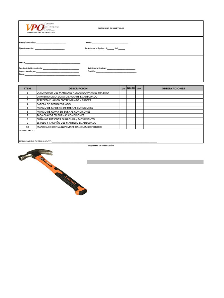 Check Uso de Martillo | PDF
