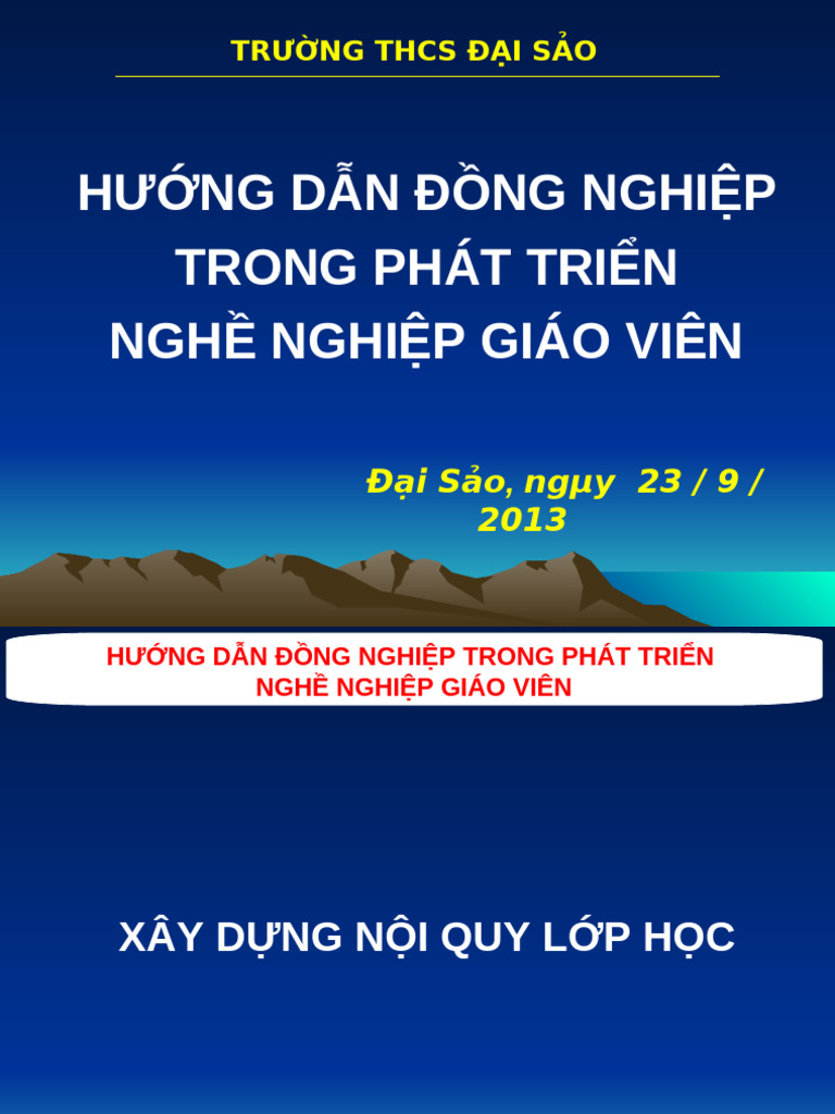 Huong Dan Dong Nghiep Trong Phat Trien Nghe Nghiep GV THCS | PDF