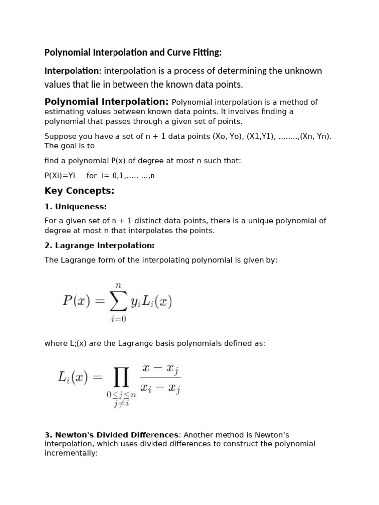Nmoup Unit 2 | PDF | Integral | Interpolation