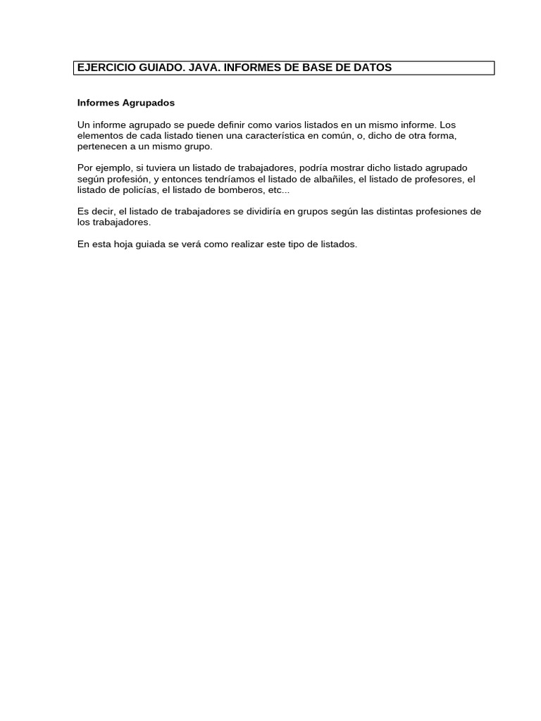 58 Java BD Informes | PDF | Informática