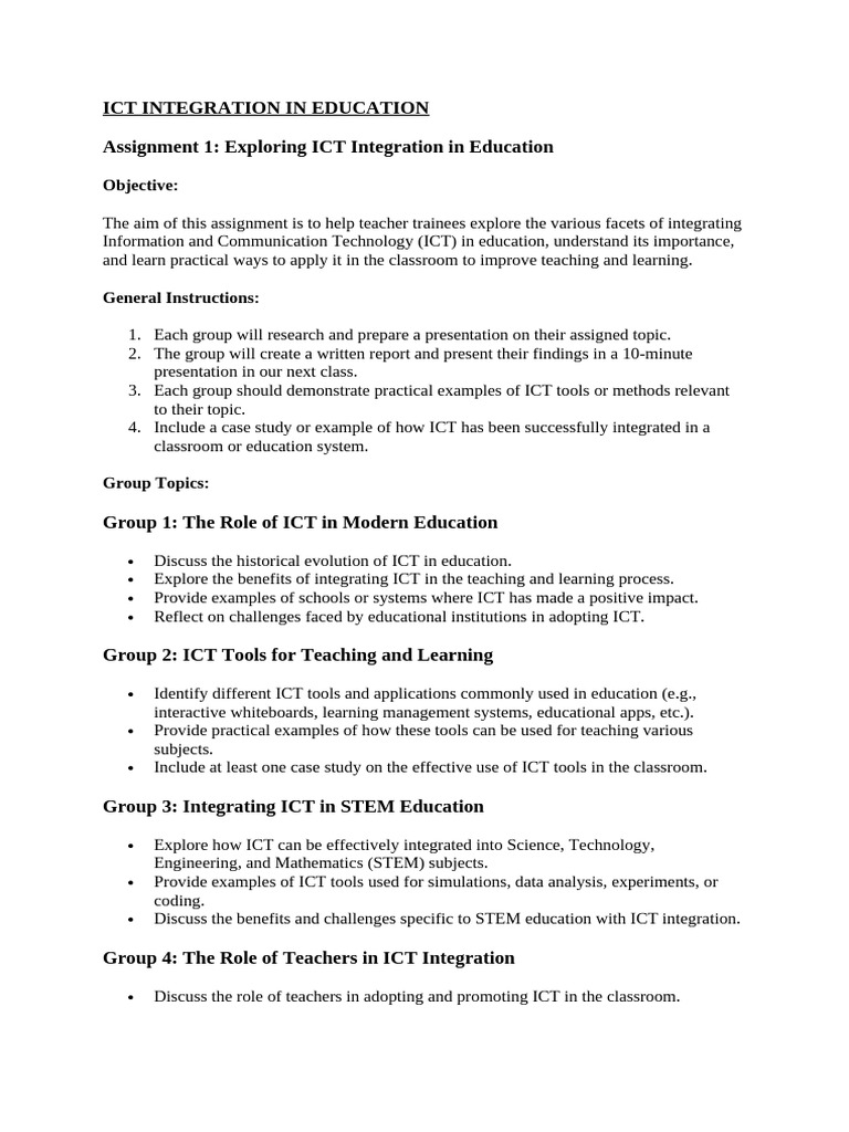 Ict Integration in Education | PDF | Educational Technology ...