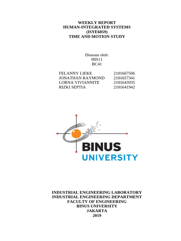 HIS11_Module03_Time and Motion Study | PDF