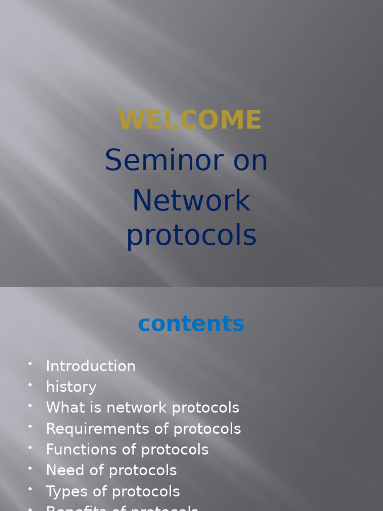 Network Protocols Seminar Guide | PDF | Internet Protocol Suite ...