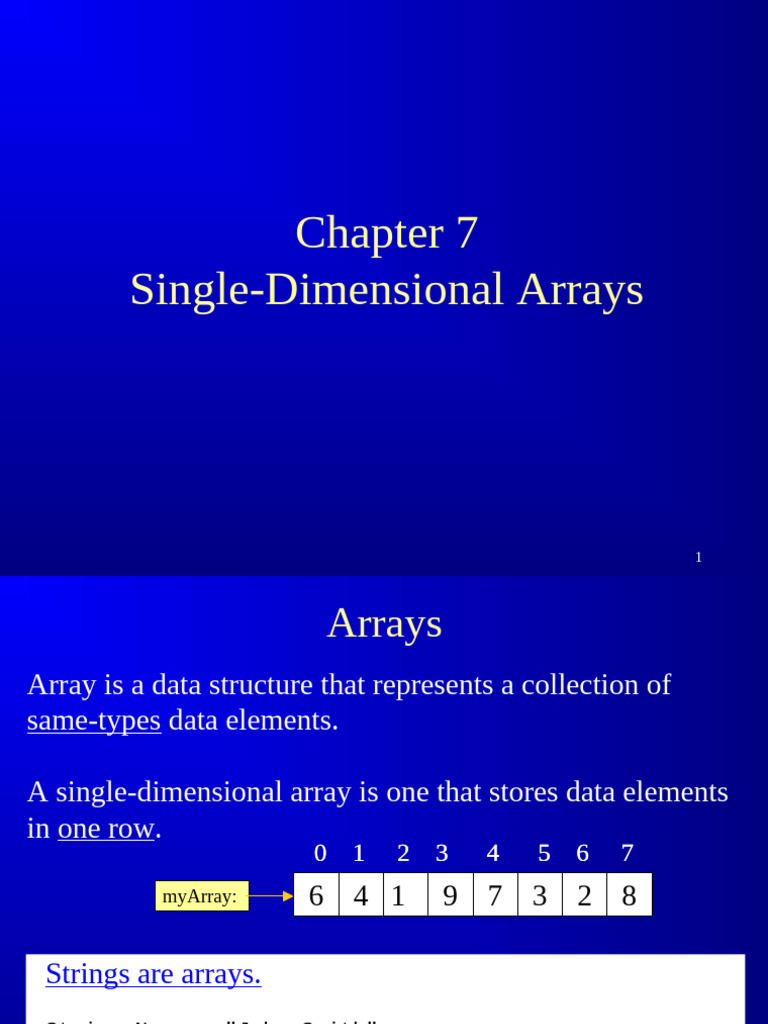 CSE215 Chapter 7 Single-Dim-Arrays | PDF | Integer (Computer Science ... CSE215 Chapter 7 Single-Dim-Arrays | PDF | Integer (Computer Science ...