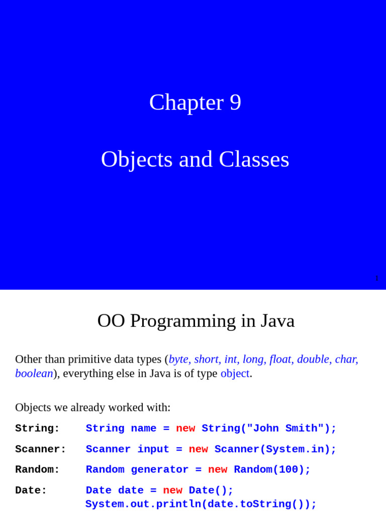 CSE215 Chapter 9 Objects-And-classes | PDF | Class (Computer Programming) | Method (Computer ...
