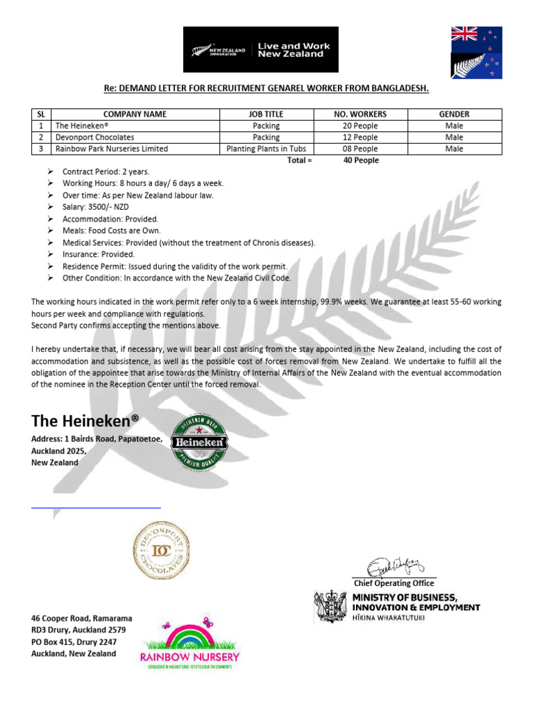 DEMAND LETTER New Zealand | PDF