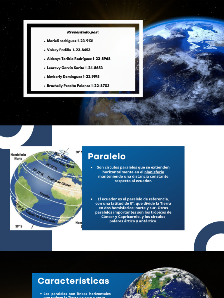 Hemisferios y líneas imaginarias de la Tierra | PDF | Ecuador | Longitud