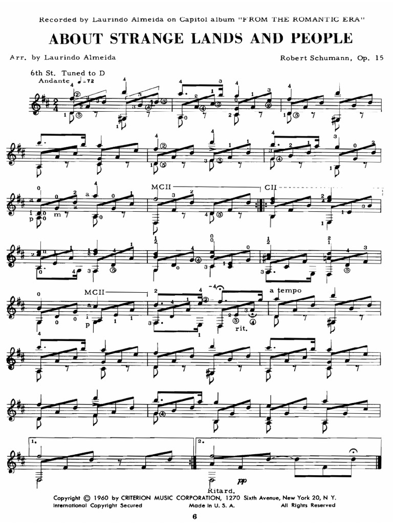 About Strange Lands and People - Schumann - Almeida | PDF