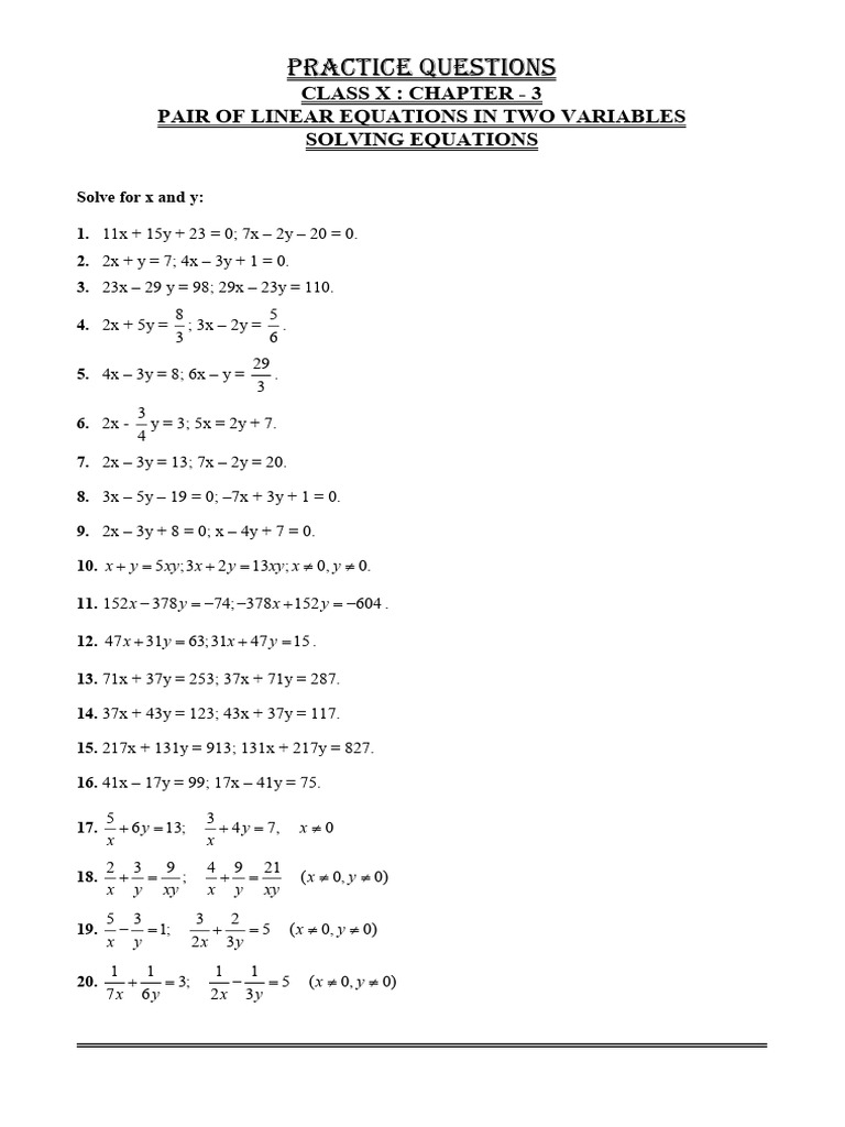 ch 3 | PDF | Equations | Mathematical Analysis