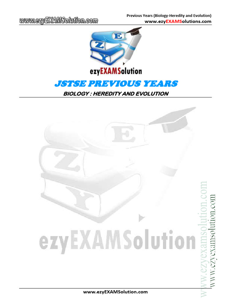 06_Heredity and evolution JSTSE previous years | PDF