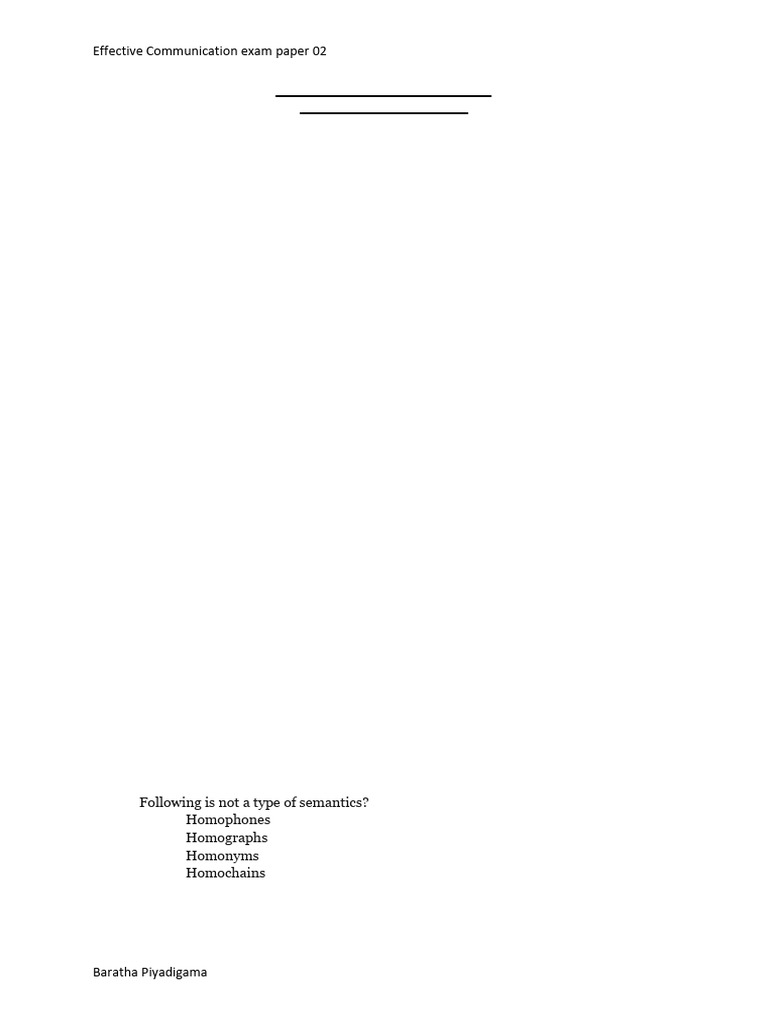 Effective Communication Paper No 02 | PDF | Communication | Nonverbal ...