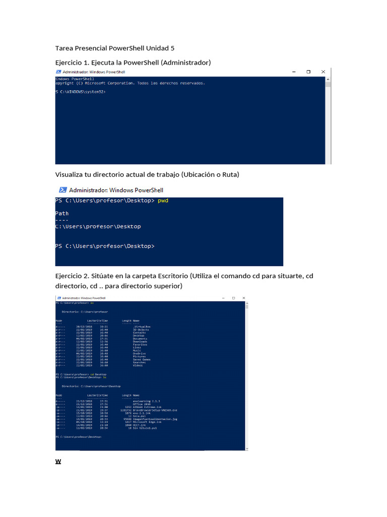 Actividades PowerShell | PDF | Informática
