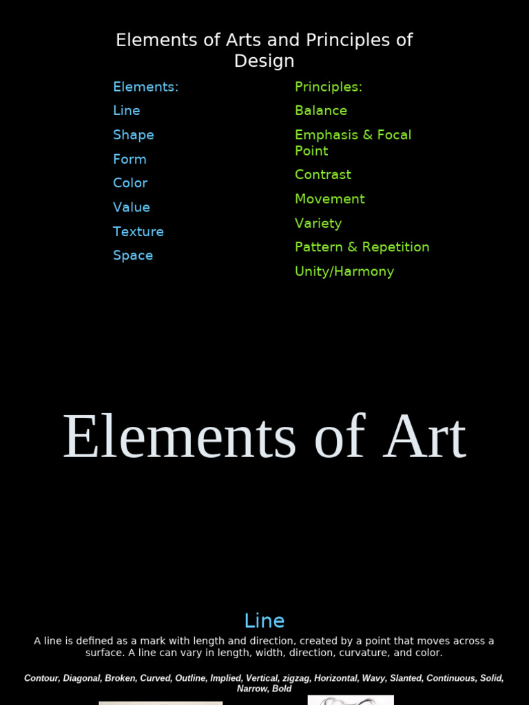 Art Elements and Design Principles Guide | PDF | Color | Shape