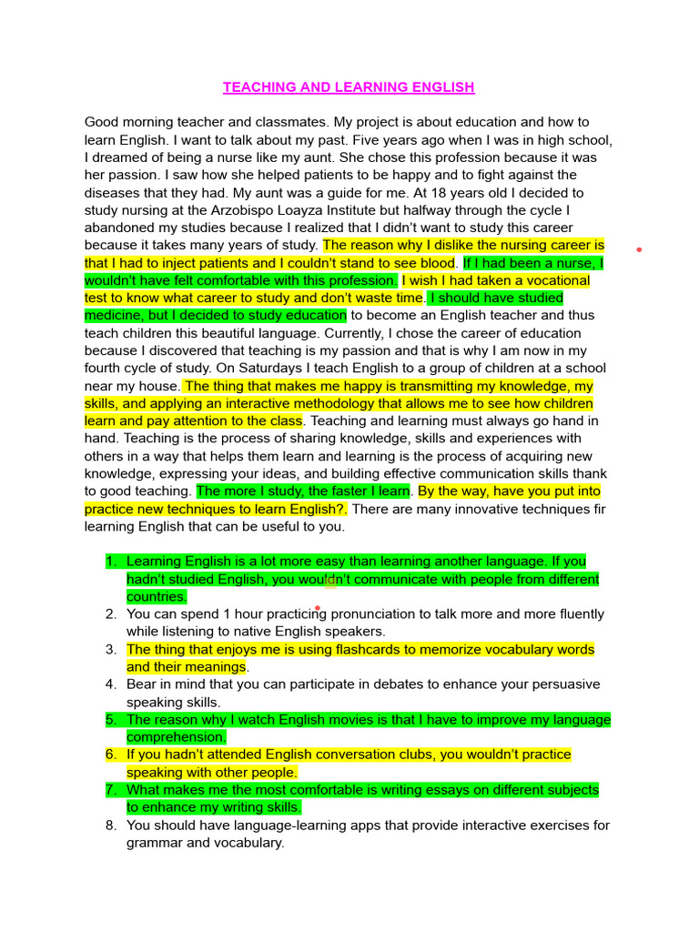 Project i11 | PDF | English Language | Vocabulary