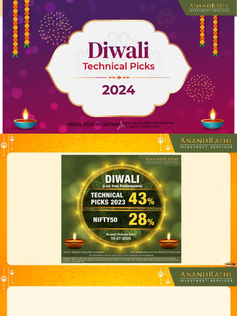 Anand Rathi Diwali Picks 2024 | PDF | Securities (Finance) | Broker Dealer