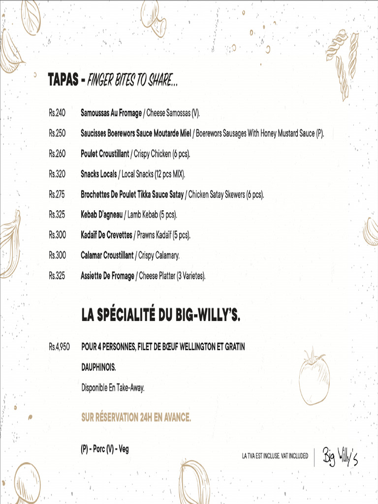 Menu Tapas PDF | PDF