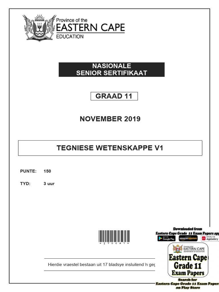 Technical SC p1 Gr11 QP Nov 2019 - Afr D | PDF