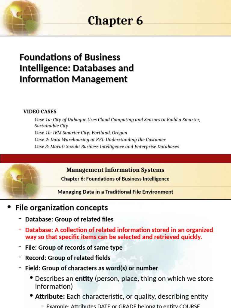 Foundations of Business Intelligence: Databases and Information Management | PDF | Databases ...