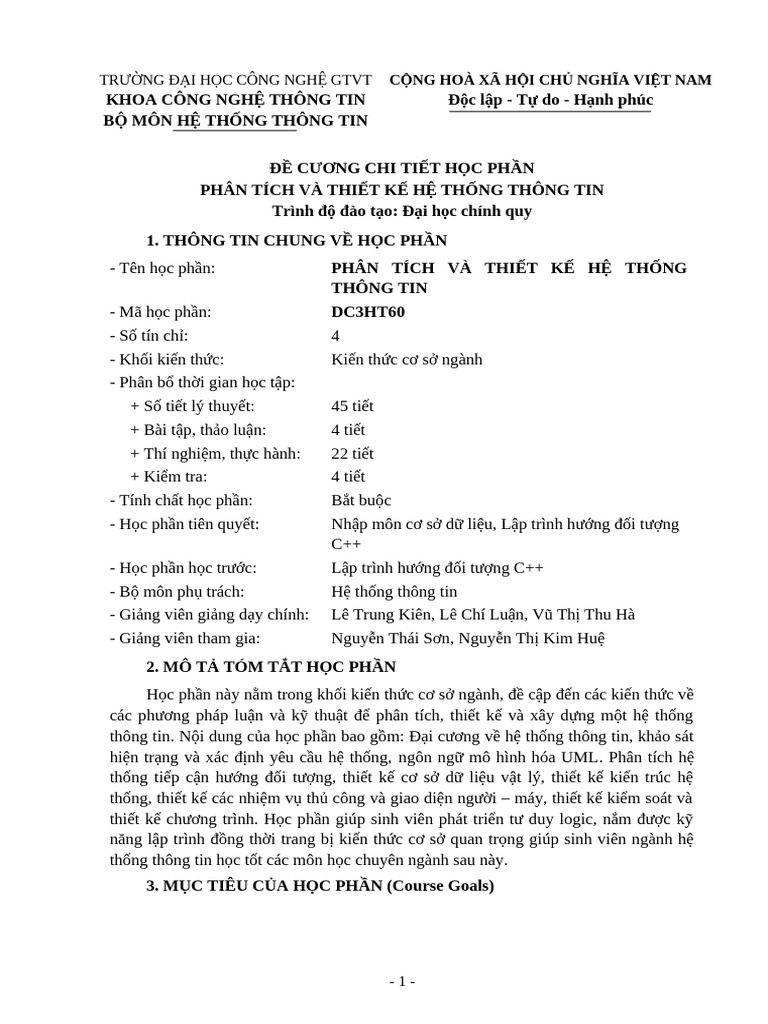 De Cuong Moi PTTKHT | PDF