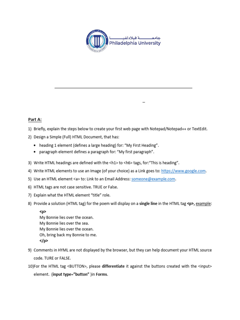 Web 1-Assignment | PDF