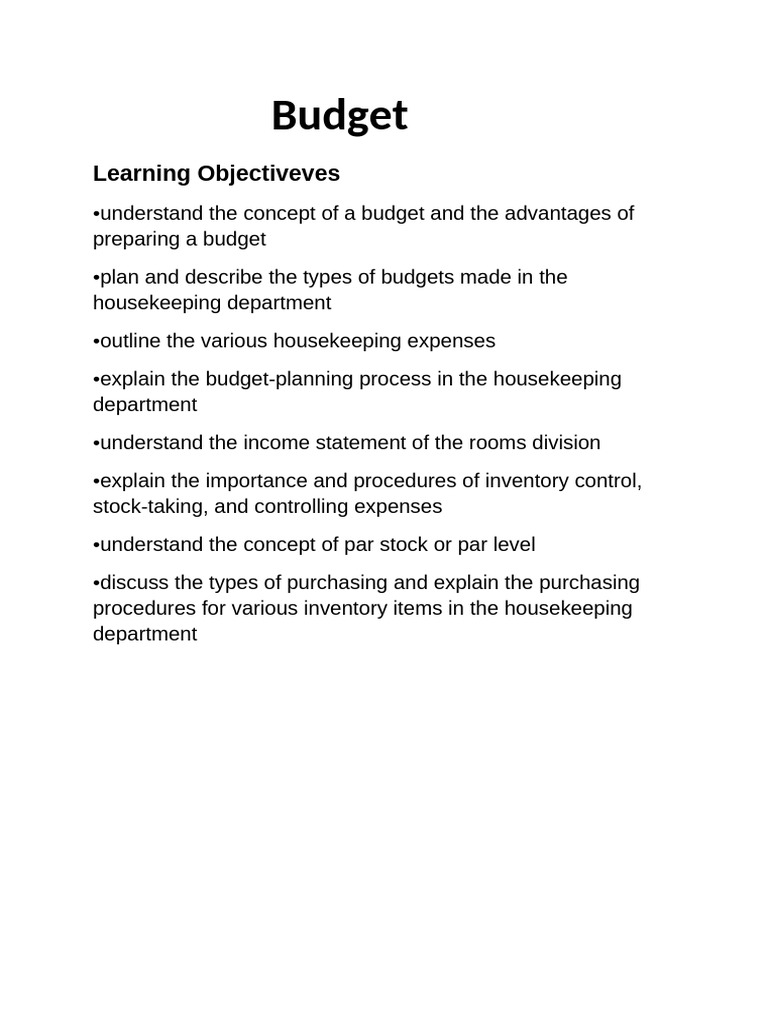 Budget .Handout -Hk | PDF | Budget | Expense