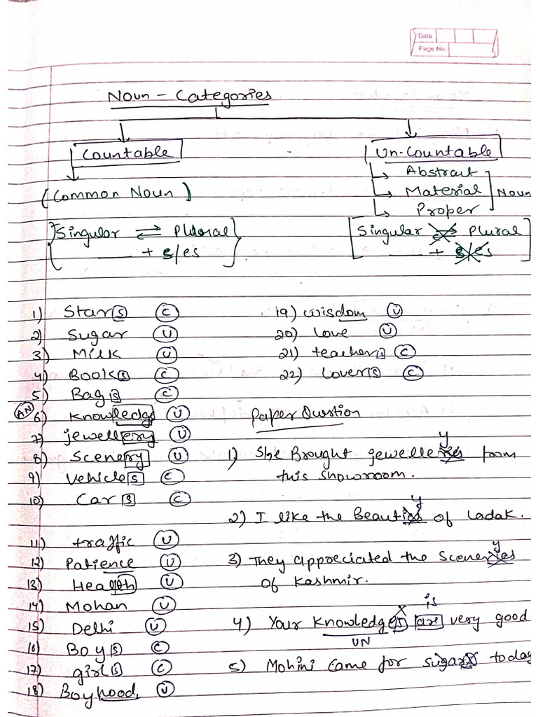 Noun Categories | PDF