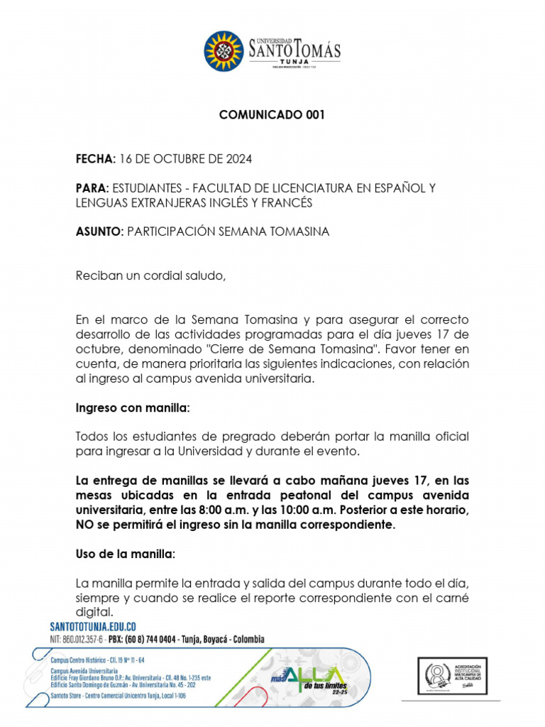 COMUNICADO 001x | PDF | Negocios | Hogar, jardinería y bricolaje