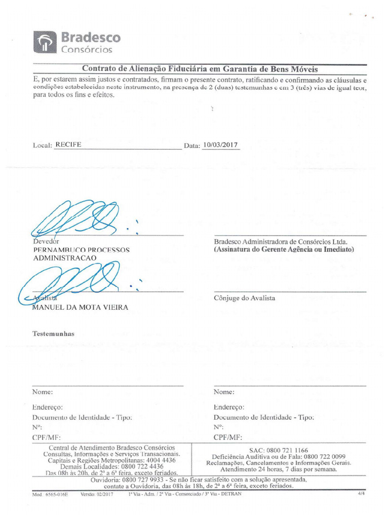 005_nota Promissória e Contrato Bradesco_005 | PDF