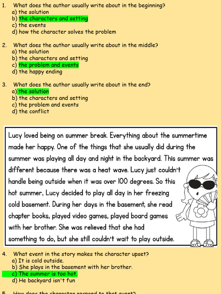 Study Guide - Story Elements and Challenges | PDF