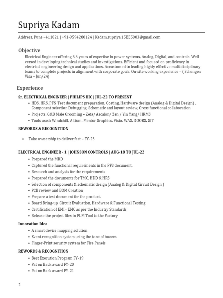 Naukri SupriyaKadam (6y 0m) | PDF | Electronics | Project Management