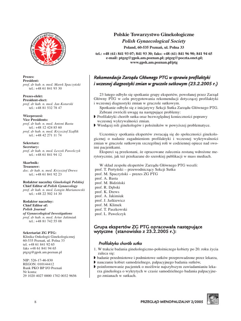Rekomendacje PTG Mammografia | PDF