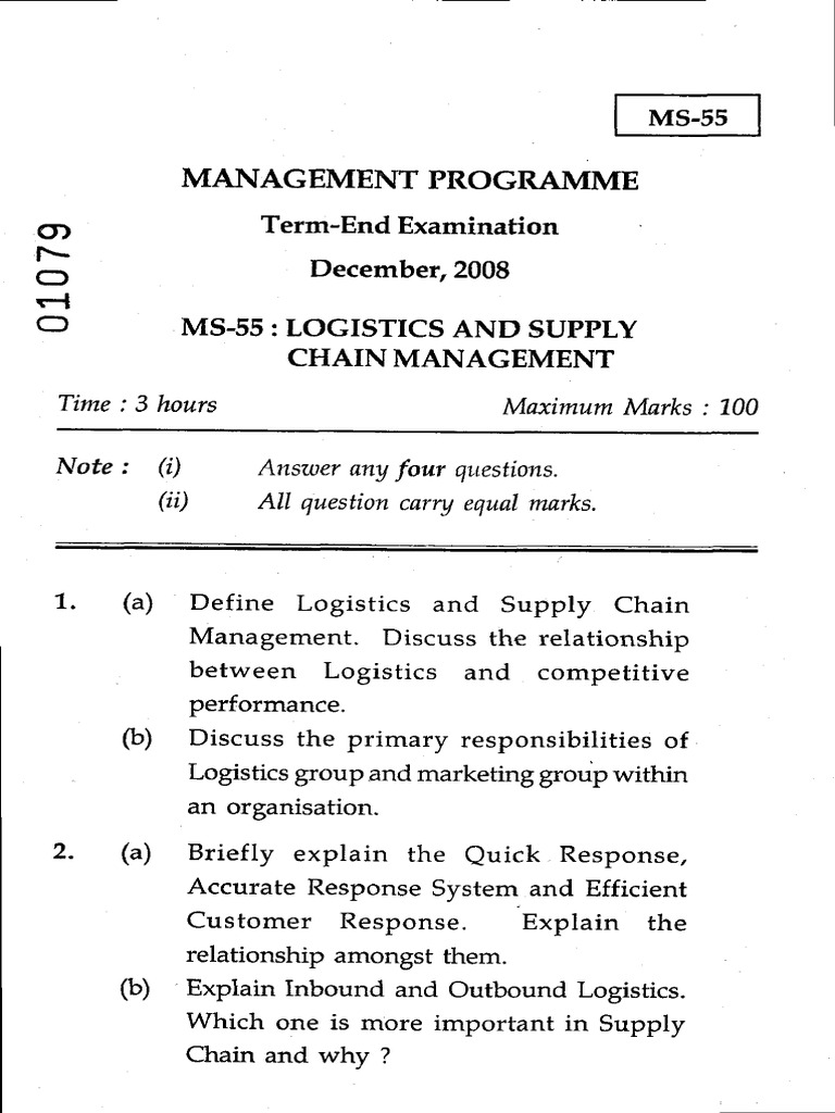 Logistics and Supply Chain Management | PDF