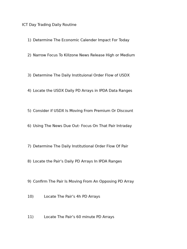 ICT Daily Routine | PDF | Business | Finance & Money Management