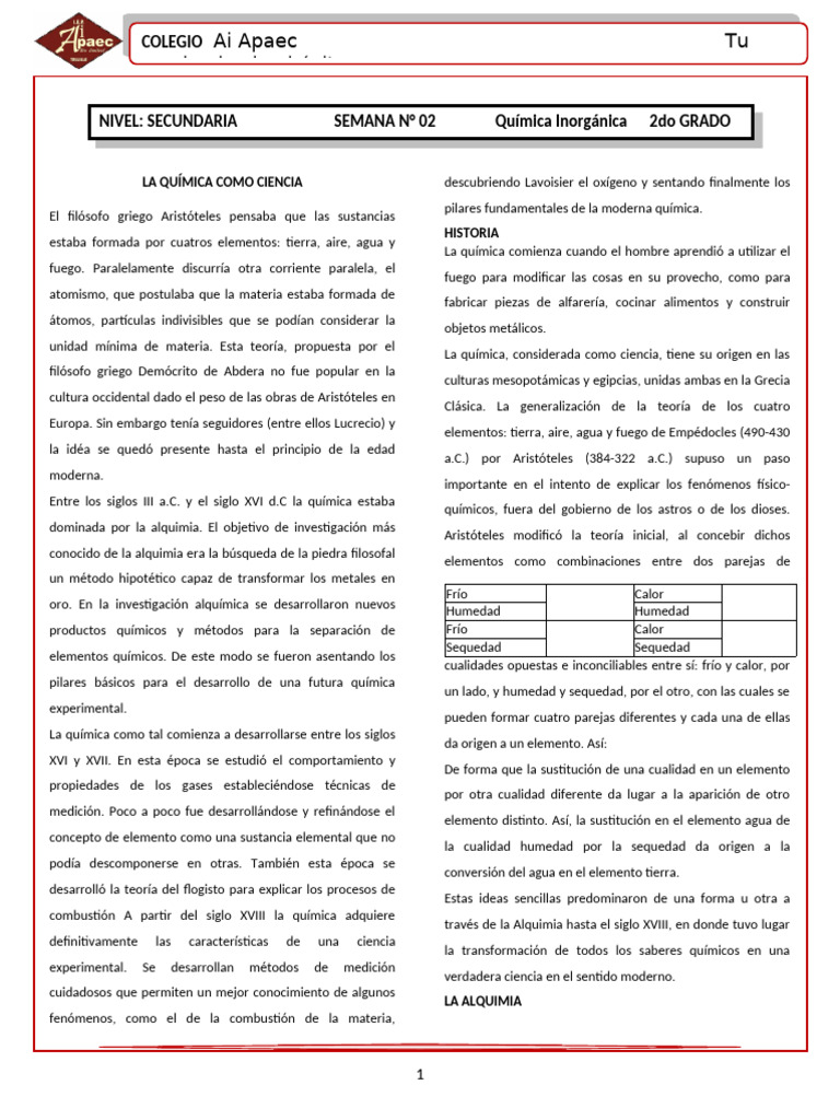 Módulo Quím Inorg Semana 2 | PDF | Partículas fisicas | Boson