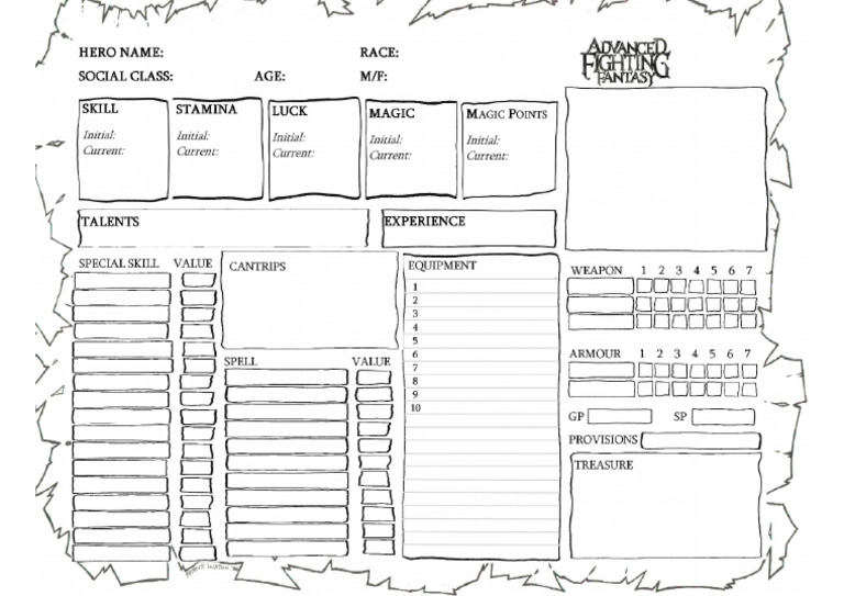 Advanced Fighting Fantasy | PDF