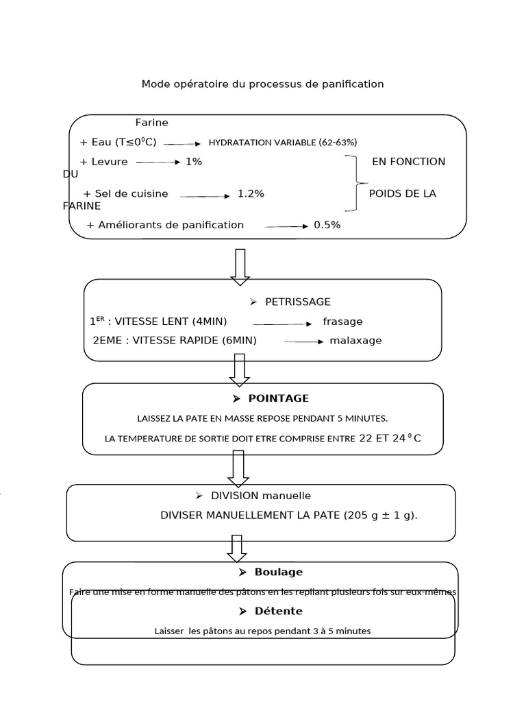 Processus de panification détaillé | PDF