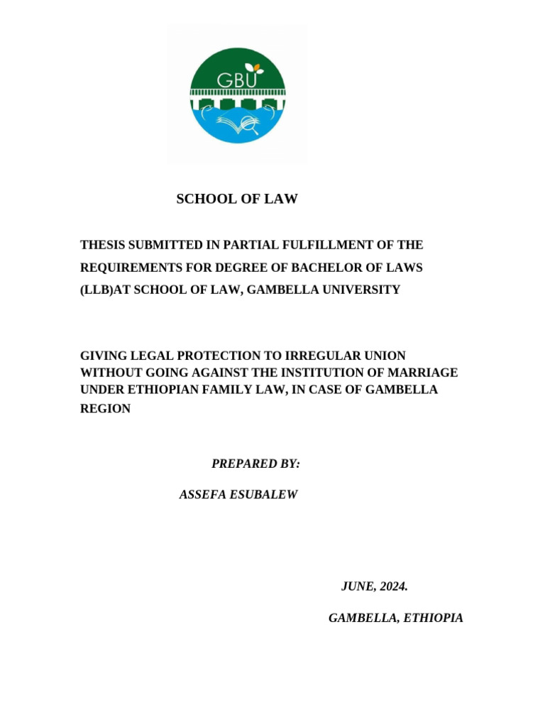 Asefa_.4_Final_Research | PDF | Marriage | Cohabitation