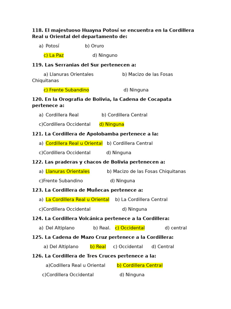 Documento | PDF | Andes | Paisaje