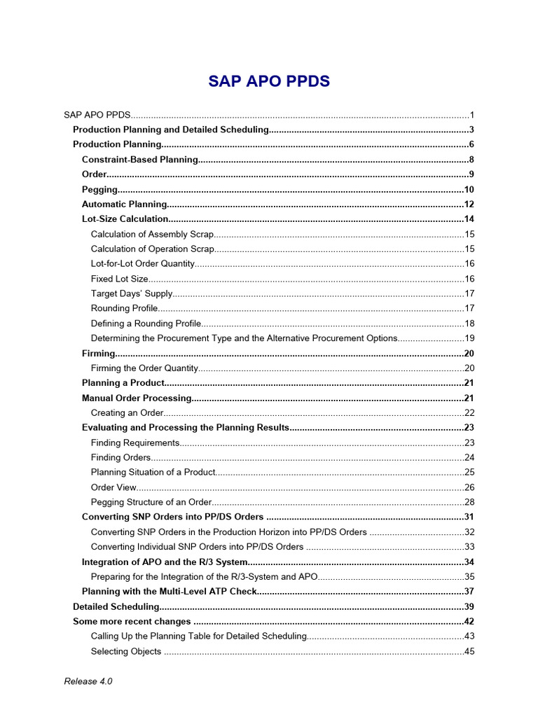 Sap Apo Ppds PDF Free | PDF | Inventory | Procurement