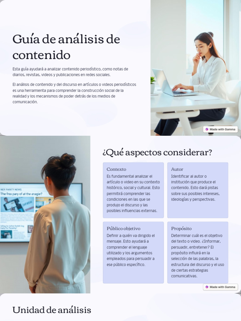 Guia de Analisis de Contenido | PDF | Hablar en público | Autor