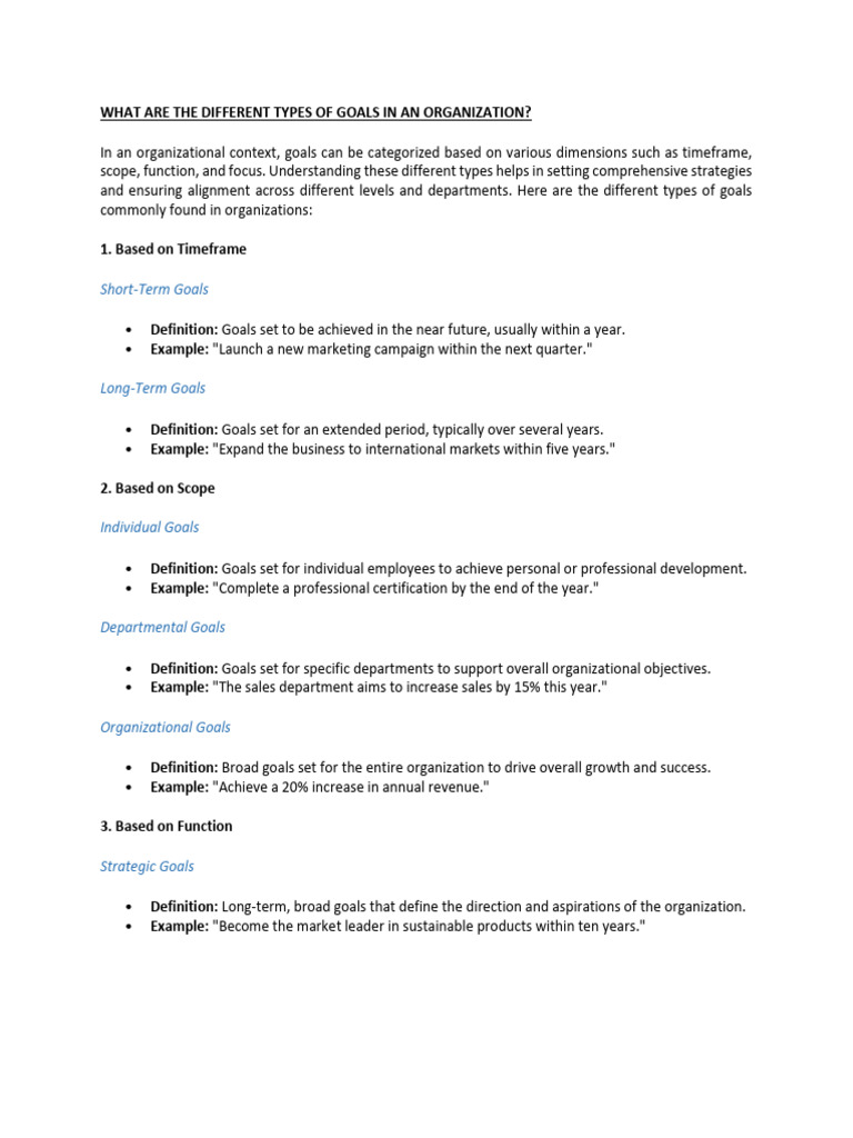 Notes Planning goal Setting | PDF | Goal | Goal Setting