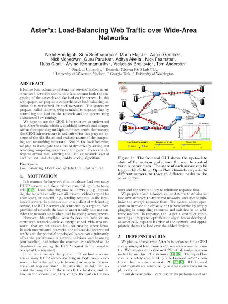 Load-Balancing Web Traf C Over Wide-Area Networks | PDF | Load Balancing (Computing) | Computer ...