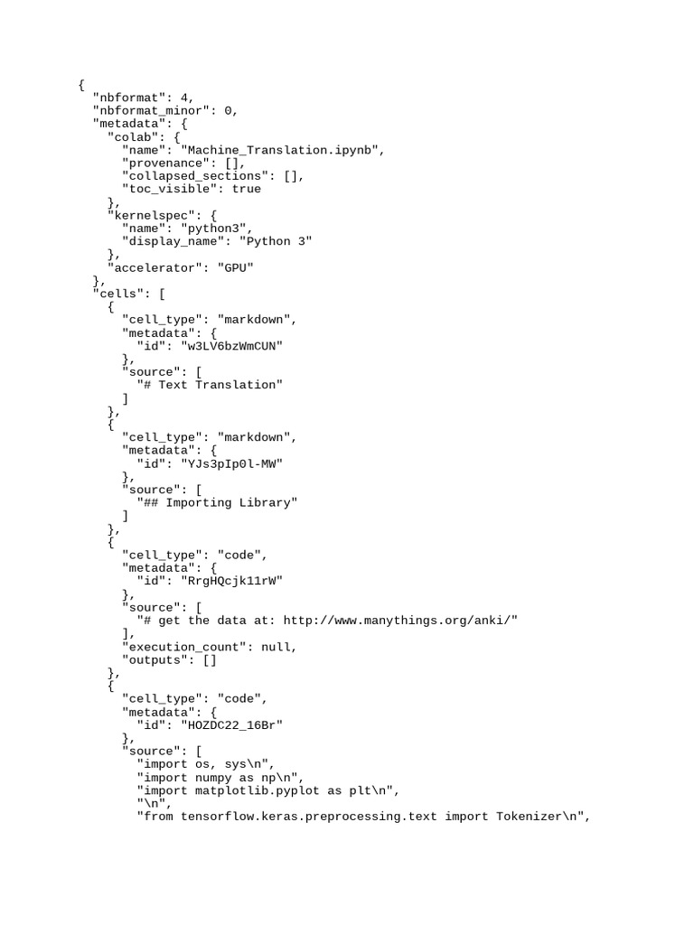 Machine Translation Ipynb | PDF | Zip (File Format) | Computing