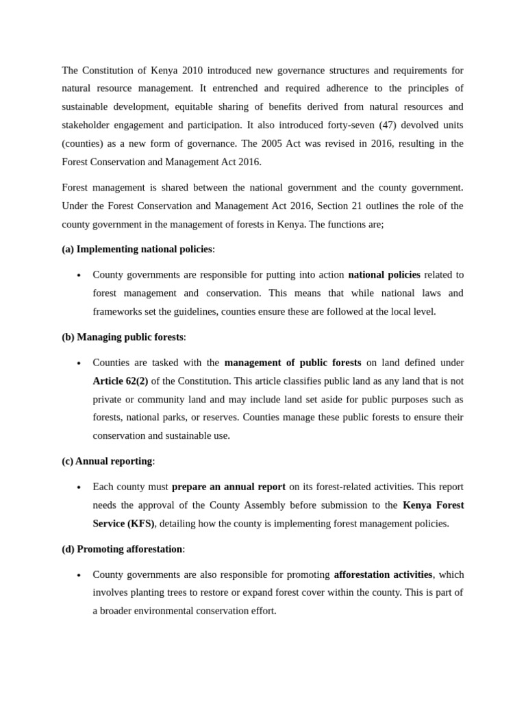 Foress As A Natural Resource | PDF | Forests | Governance