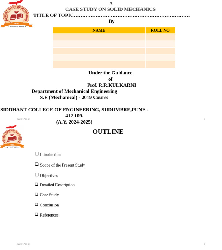 Sample PPT Format For Case Study Presentation | PDF