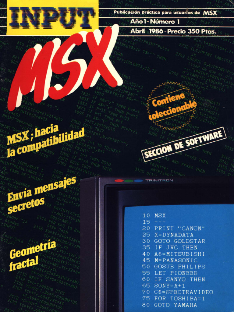 Input MSX (1986) Año 1 - Numero 1 | PDF