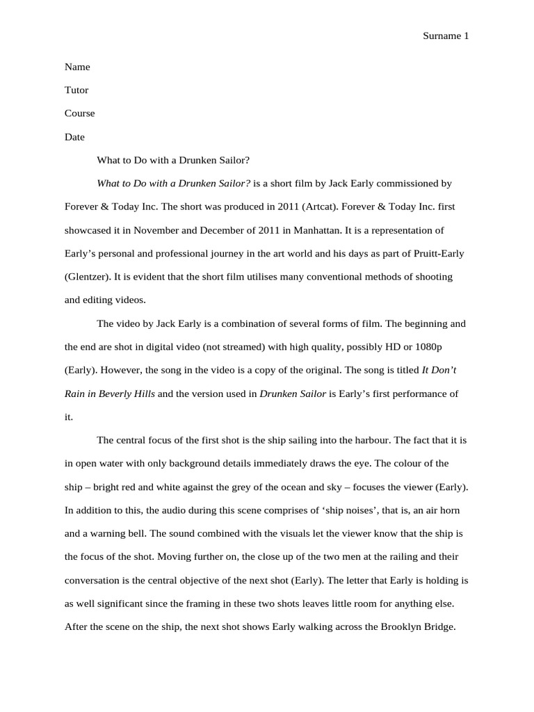 What To Do With A Drunken Sailor | PDF