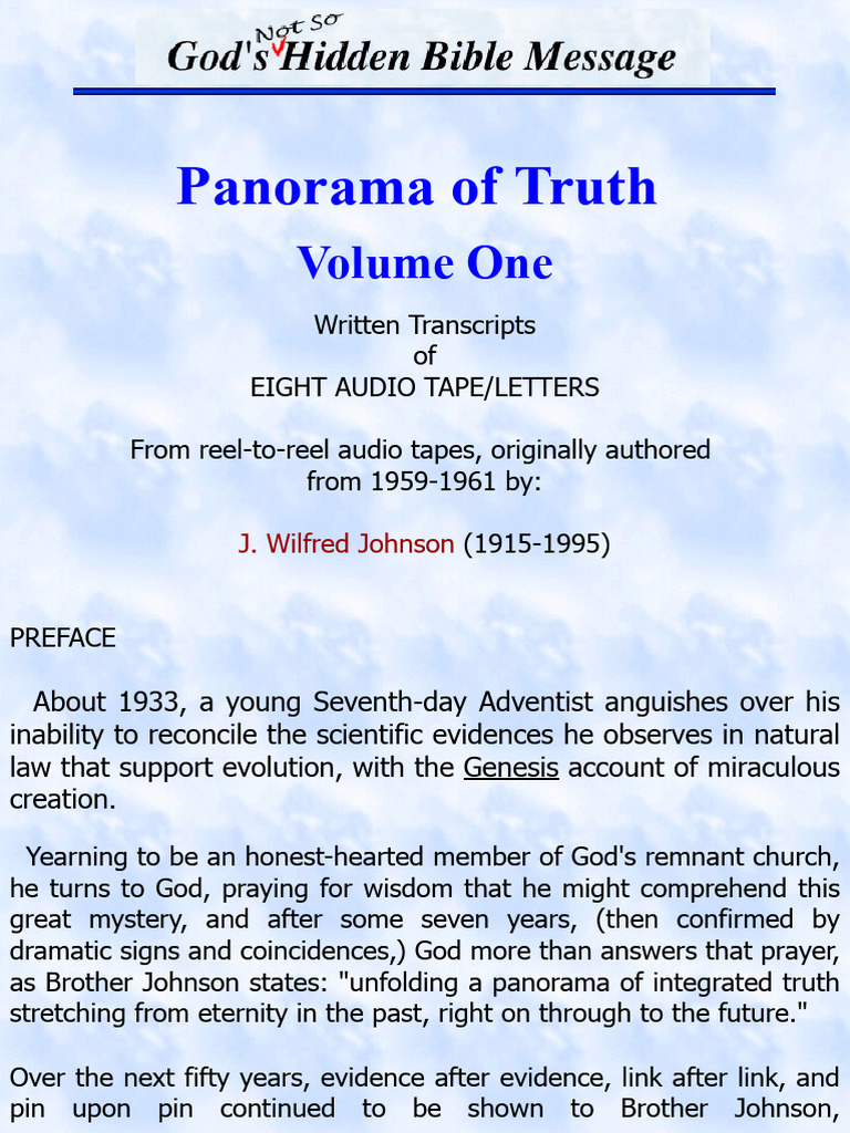 Panorama of Truth Vol. 1 | PDF | Elijah | Jesus
